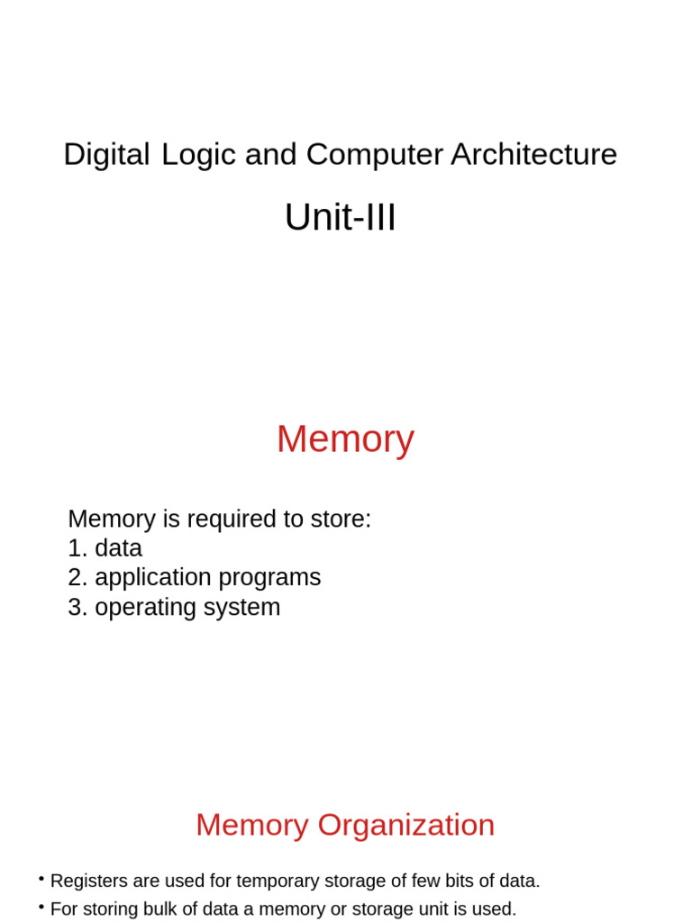 Digital Computer-Unit-3 | PDF | Random Access Memory | Cpu Cache