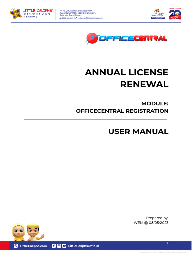 Annual License Renewal: User Manual | PDF | Invoice | Receipt