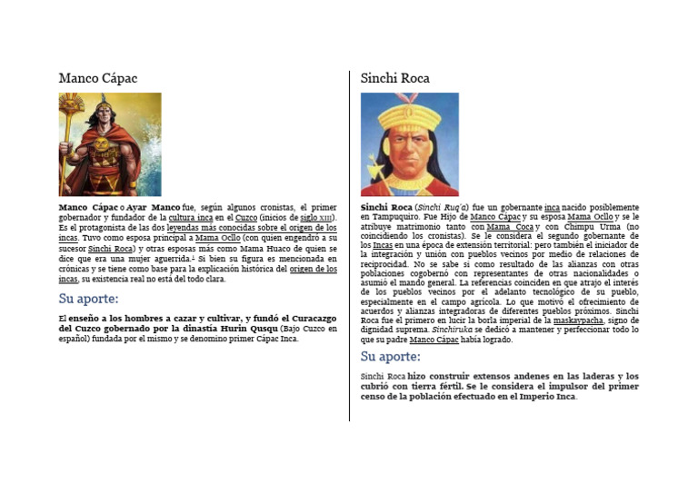 los 14 incas 1num | PDF | Imperio Inca | Perú