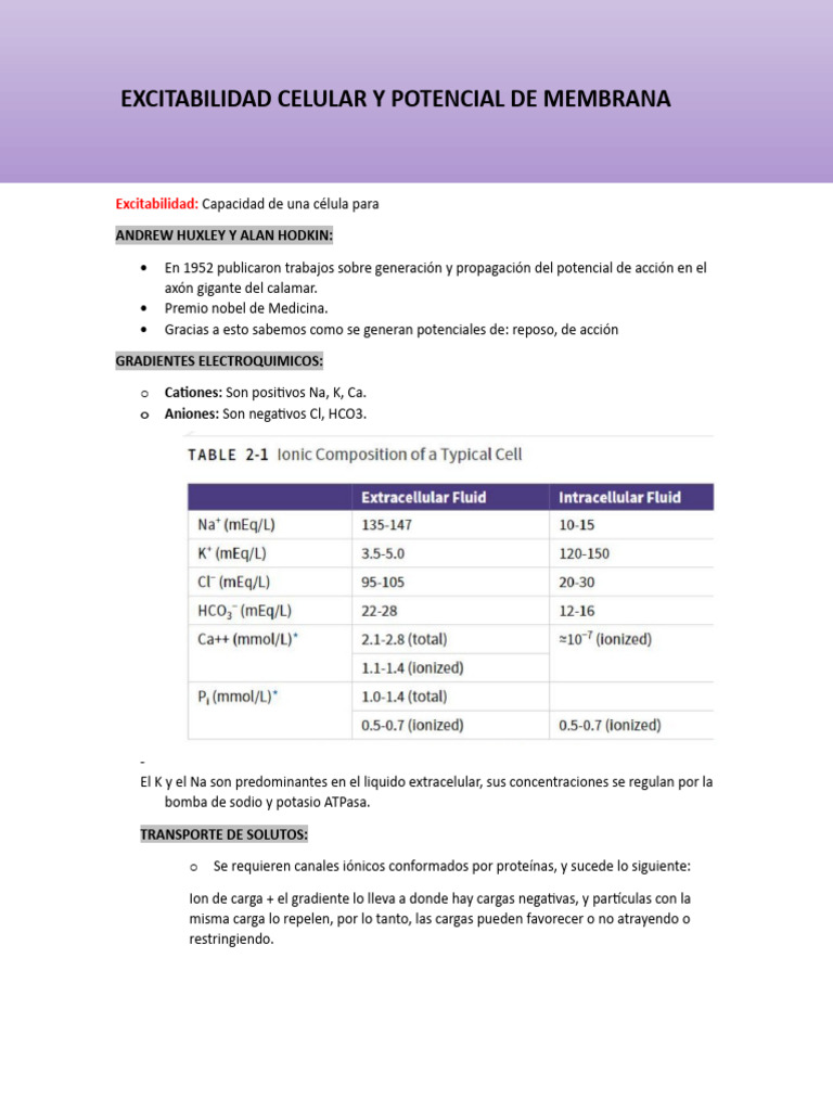 Excitabilidad celular | PDF