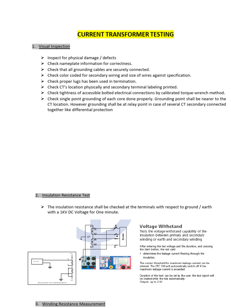 CT-VT Testing | PDF | Transformer | Electrical Engineering