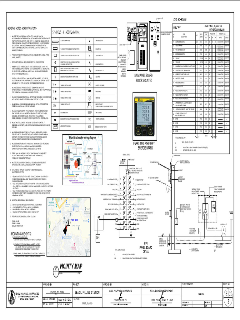 Vicinty Map: Main Panel Board Floor Mounted | PDF | Equipment | Power ...