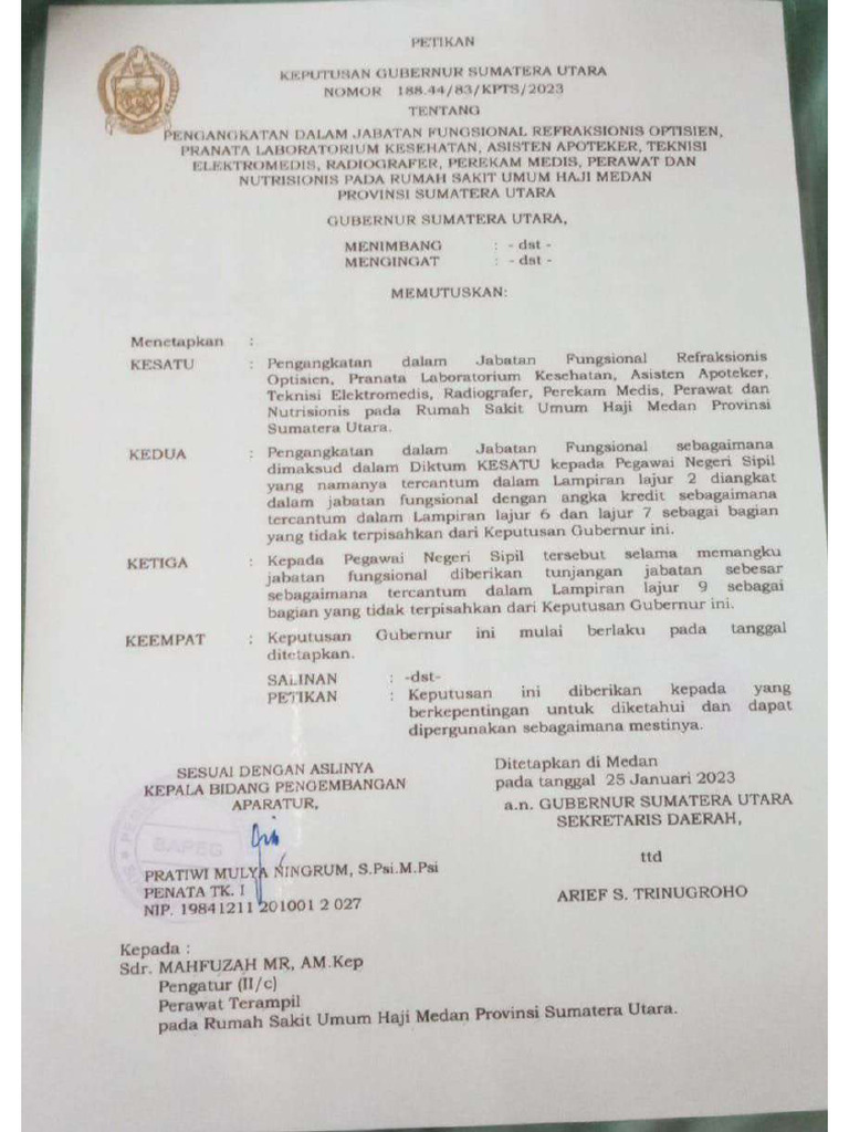 SK Jabatan Terakhir | PDF