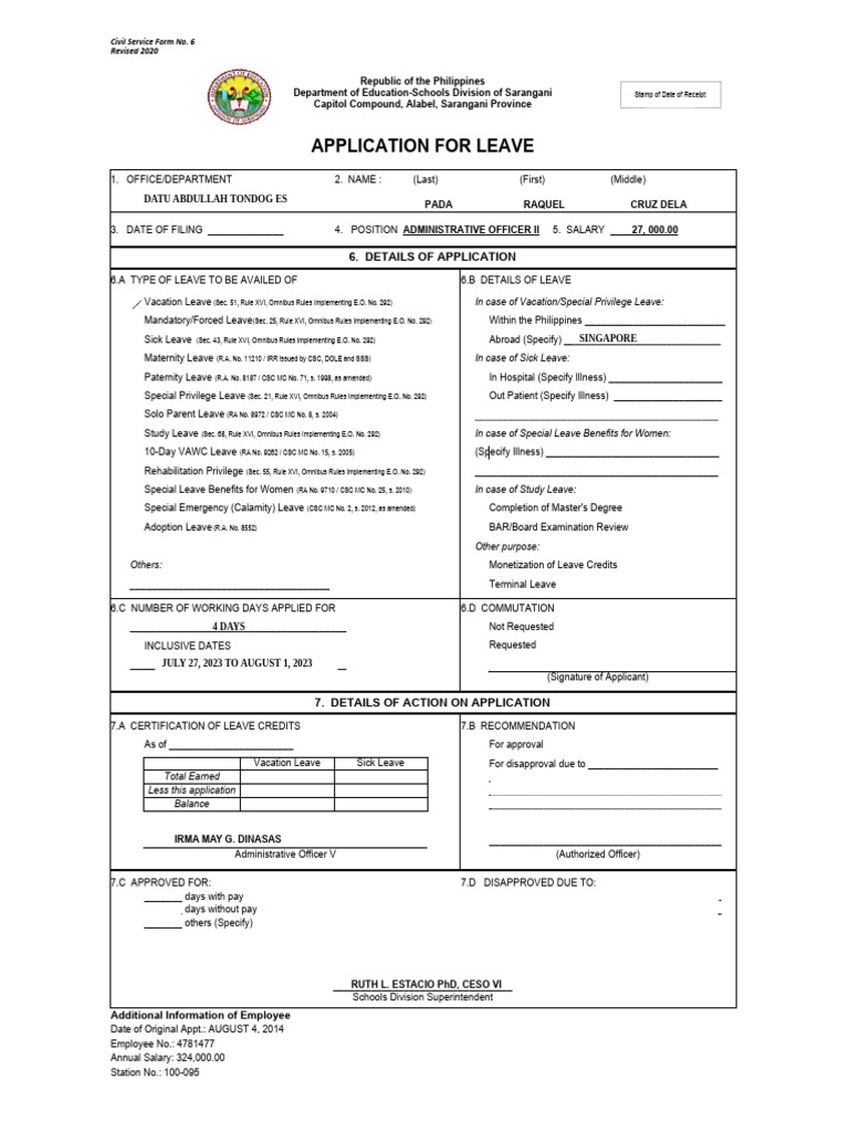 Leave Application Guide | PDF | Government | Social Programs