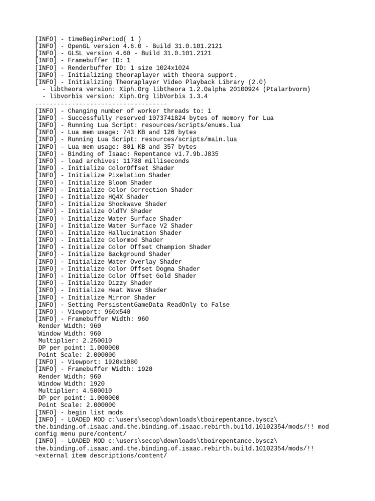 Isaacv1.7.9b.j835 20230912 154027 8492 1868 | Download Free PDF | Shader | Computer Programming