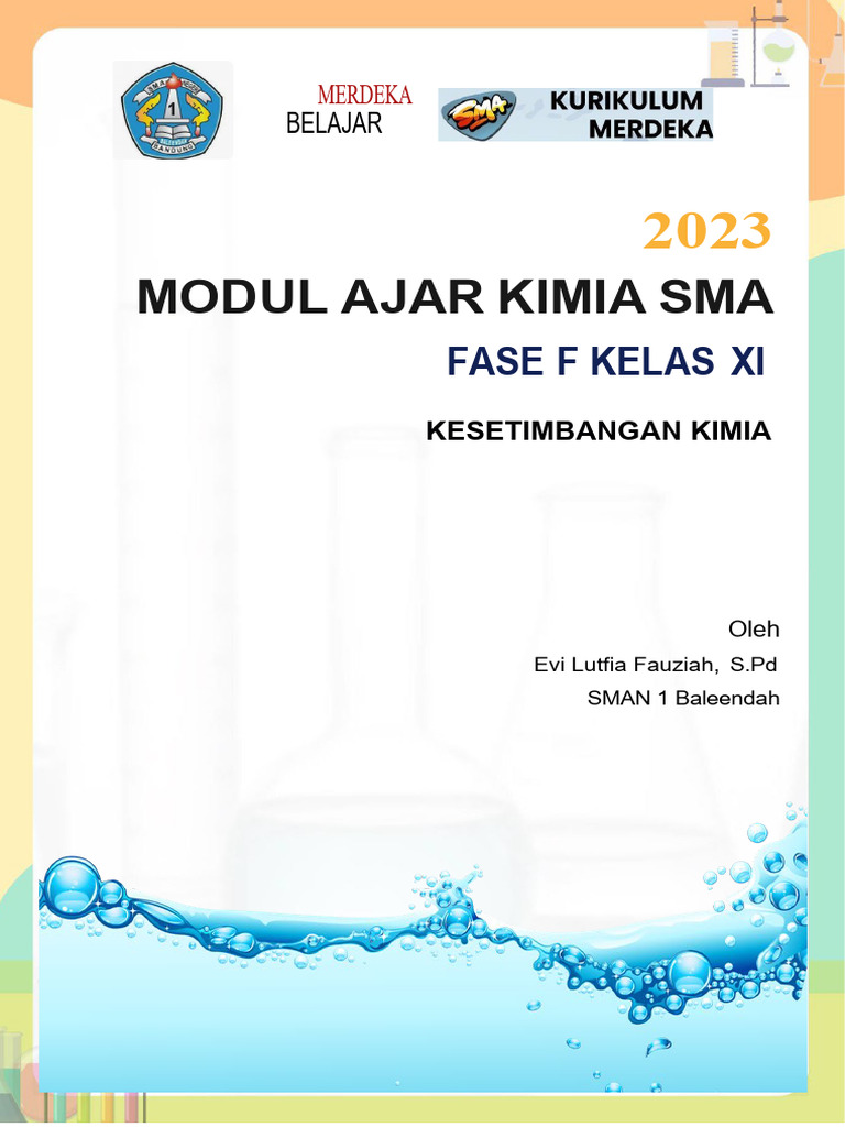 Evi Lutfia - Modul Ajar Kimia - Kesetimbangan Kimia - Fase F | PDF