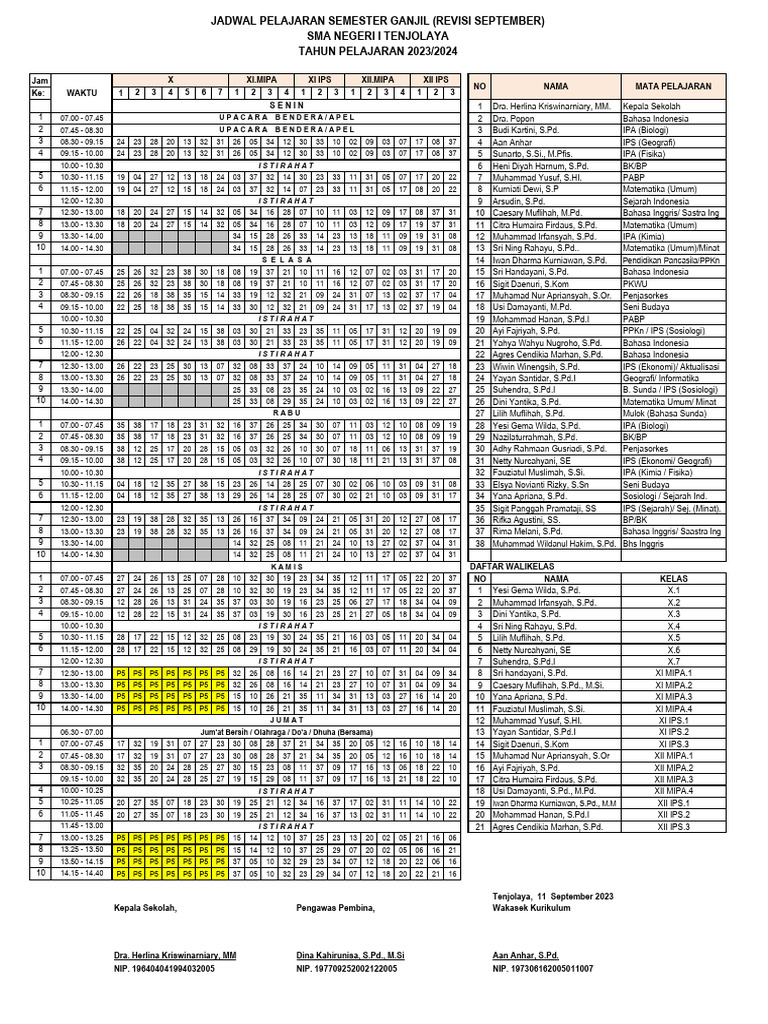 Jadwal Rev 11092023-Ok | PDF