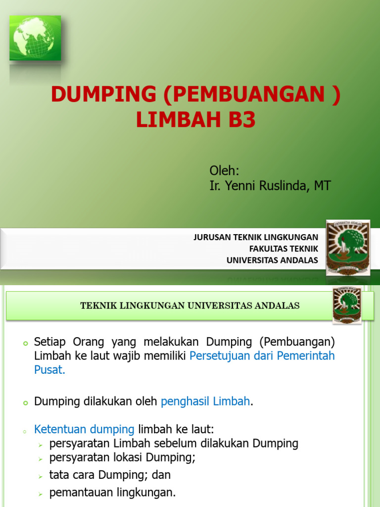 Prosedur Dumping Limbah B3 ke Laut | PDF