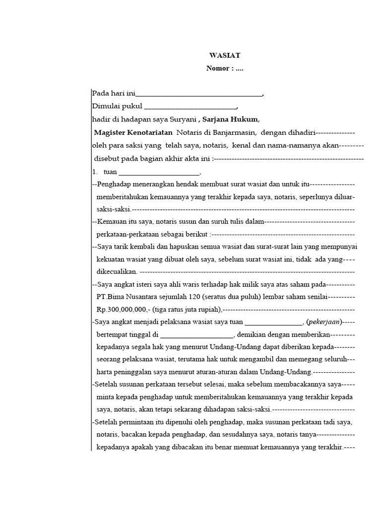 CNTH - AKTA WASIAT.1 | PDF