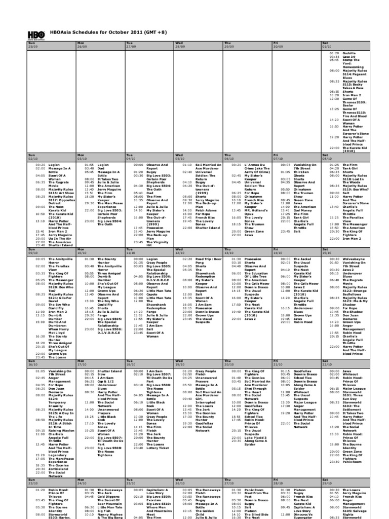 HBO October | PDF | Leisure