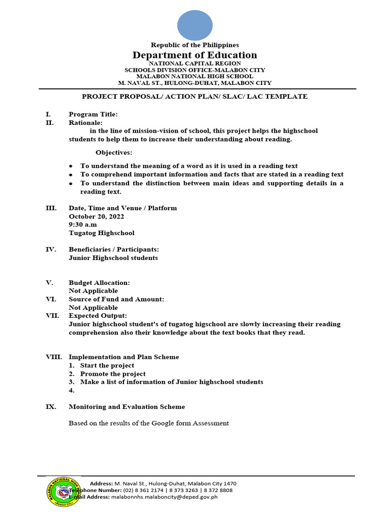 Project Proposal Template | PDF