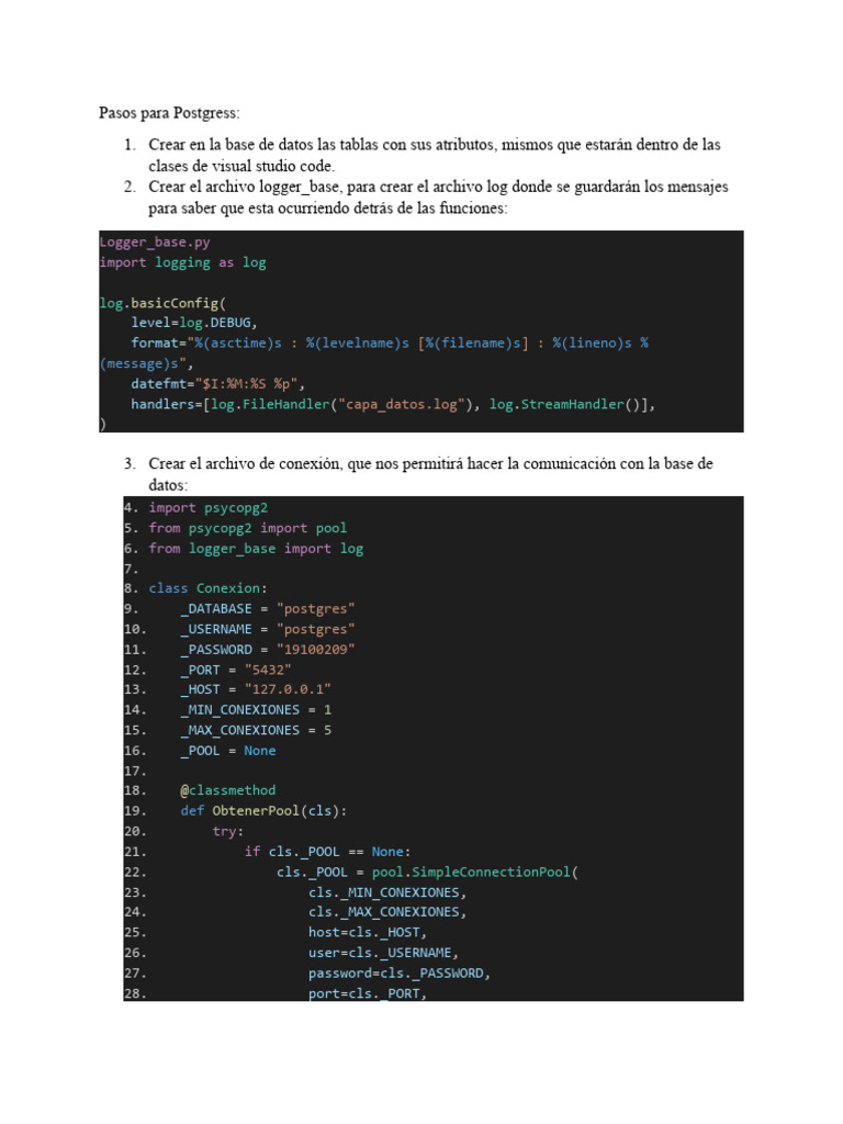 Guía de Conexión y CRUD en PostgreSQL | PDF | Informática