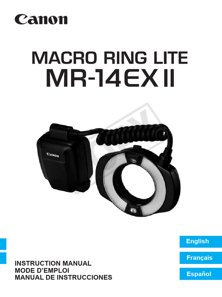 Canon MR 14ex II Macro Ring Lite 9389b002 B H Photo Video 252162 User ...