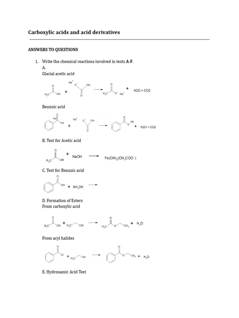 UP CHEM 31 Carboxylic Acids and Acid Derivatives | PDF