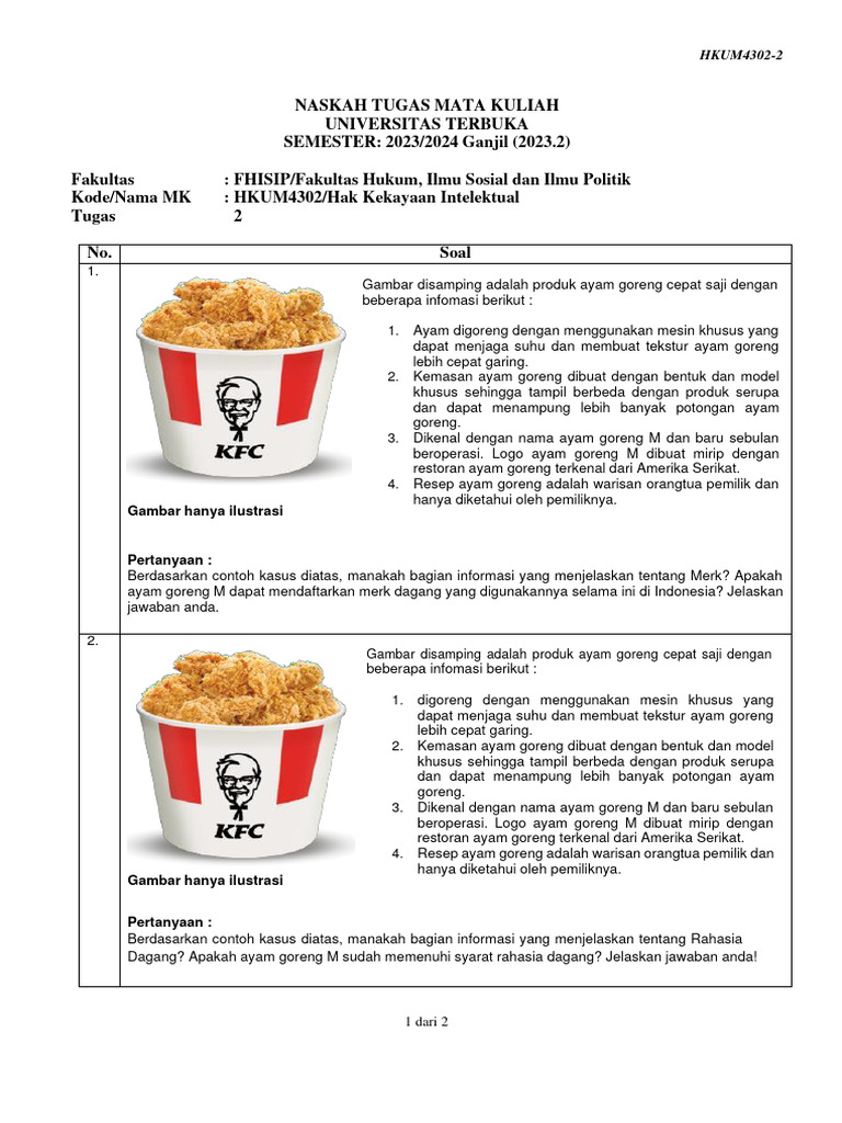 Perlindungan HAKI untuk Resep Kuliner | PDF