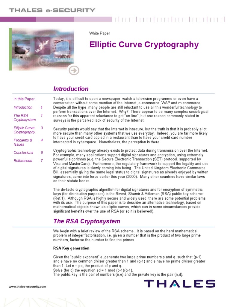 Eliptic Curve Cryptography 2 | PDF | Key (Cryptography) | Cryptography
