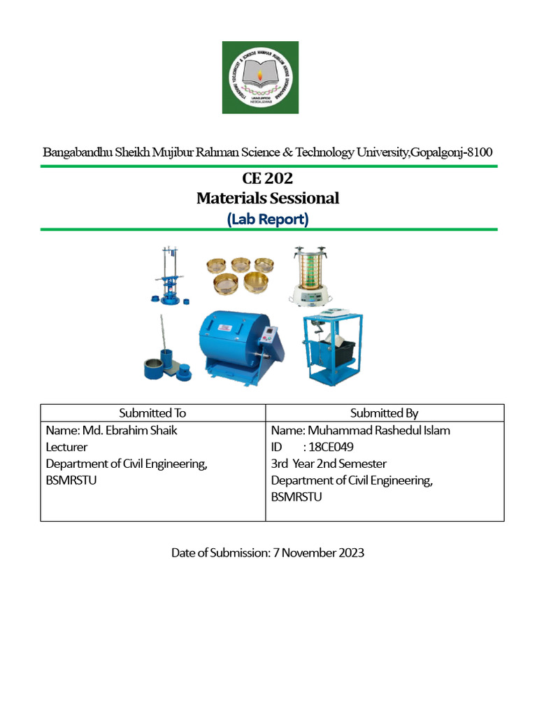 Bangabandhu Sheikh Mujibur Rahman Science and Technology | PDF | Physical Sciences | Materials