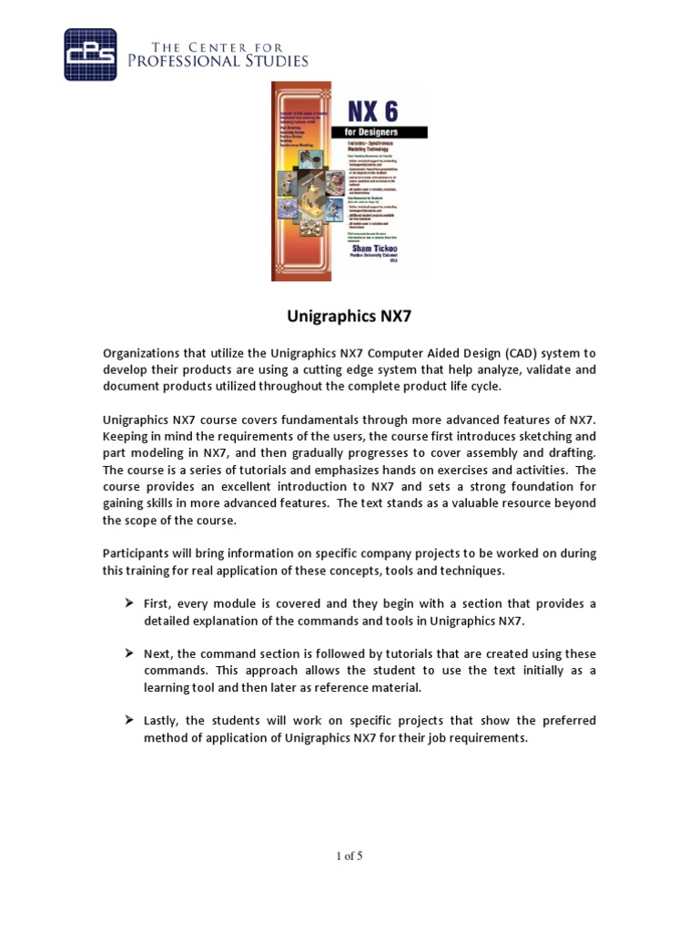 Unigraphics NX7 Syllabus | PDF | Computer Aided Design | Lecture