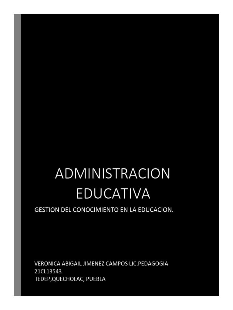Gestión Del Conocimiento en La Educación | Descargar gratis PDF | Conocimiento administrativo ...