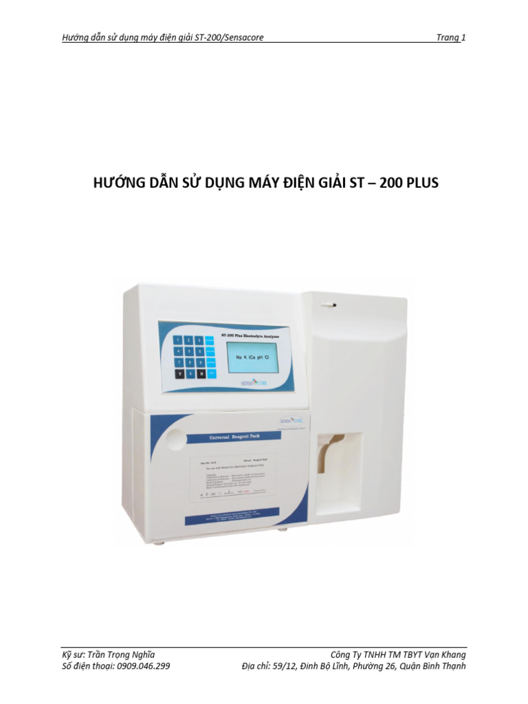 HDSD_Máy ST200 plus | PDF