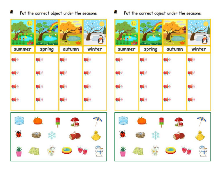 The Seasons Cut and Paste | PDF