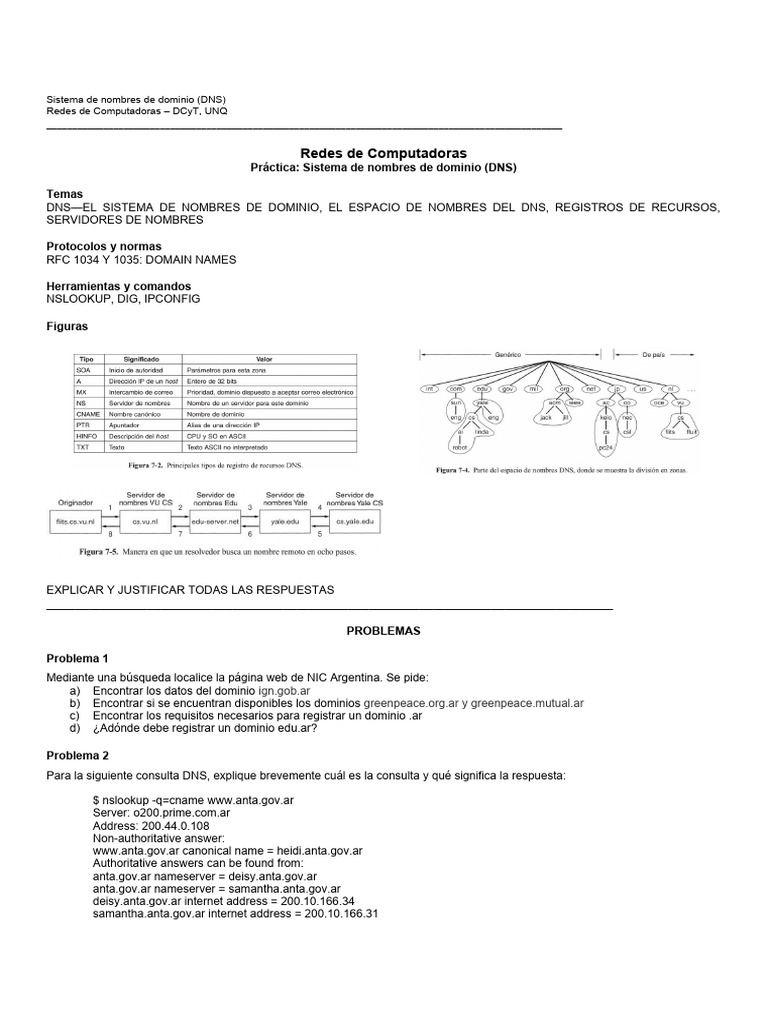 Practica DNS | PDF | sistema de nombres de dominio | Red de área amplia