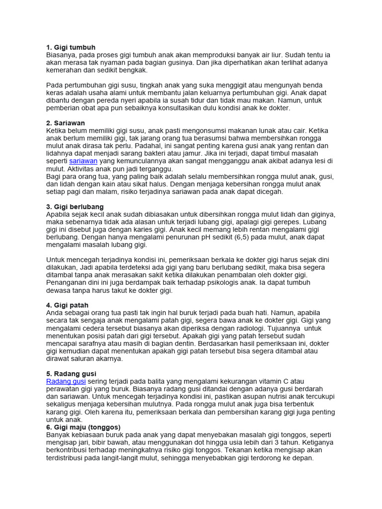 Gigi Tumbuh: Sariawan | PDF