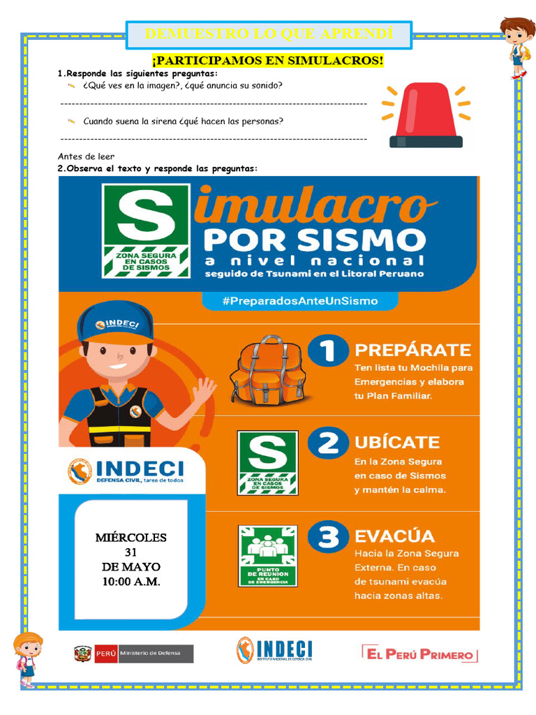 Preparación para Simulacros Escolares | PDF | Negocios