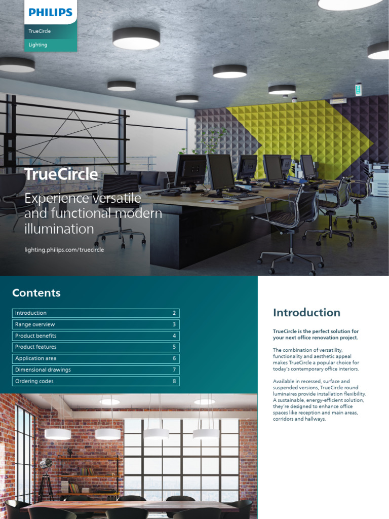 Philips TrueCircle Office Lighting Solutions | PDF | Lighting | Philips
