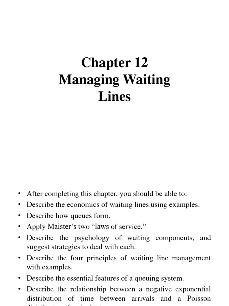 12 Managing Waiting Lines | PDF | Probability Distribution | Poisson Distribution