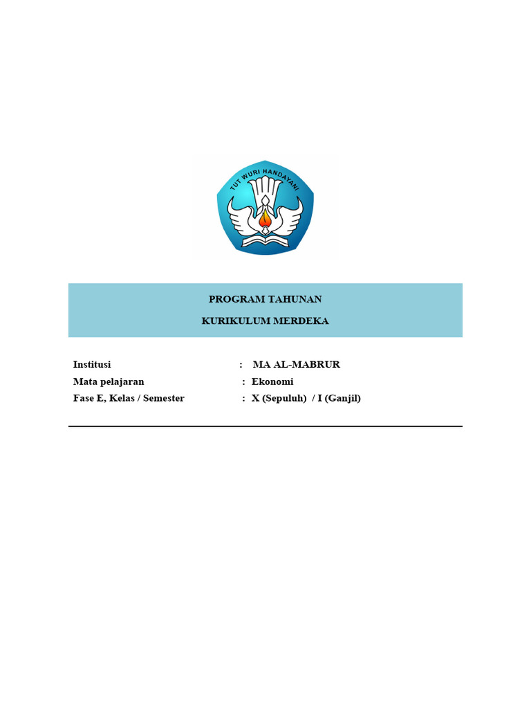5 PROTA Kurikulum Merdeka | PDF