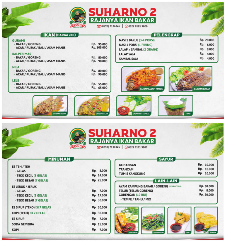 Menu Suharno 2 | PDF