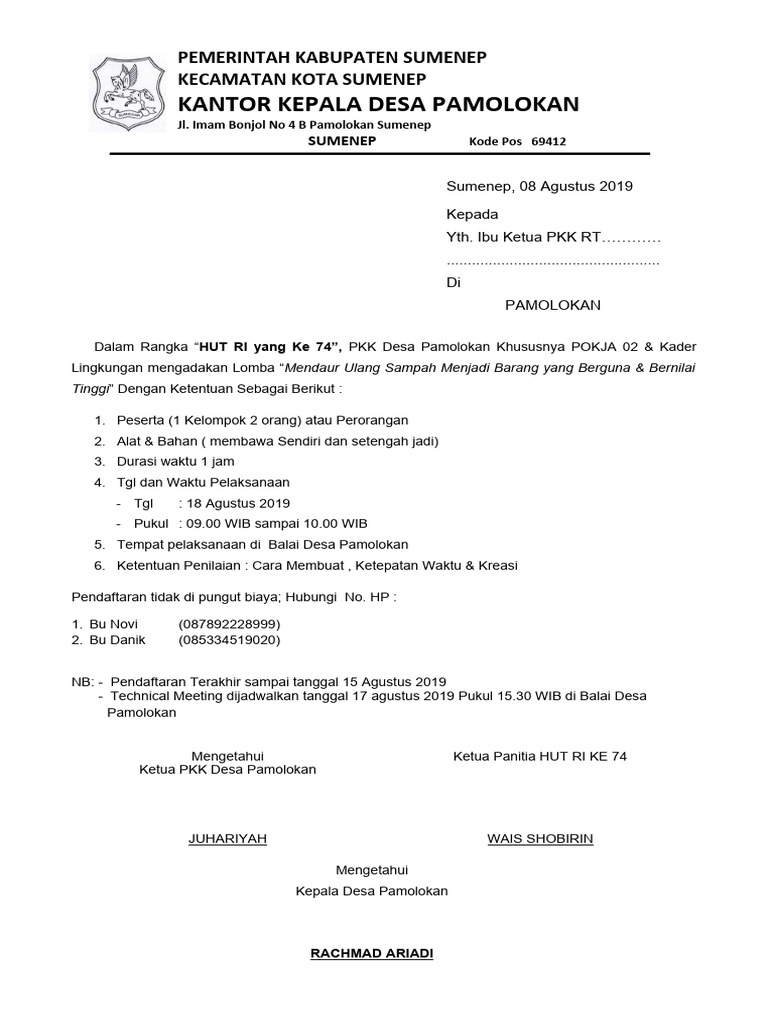 Surat Undangan Pemuda | PDF