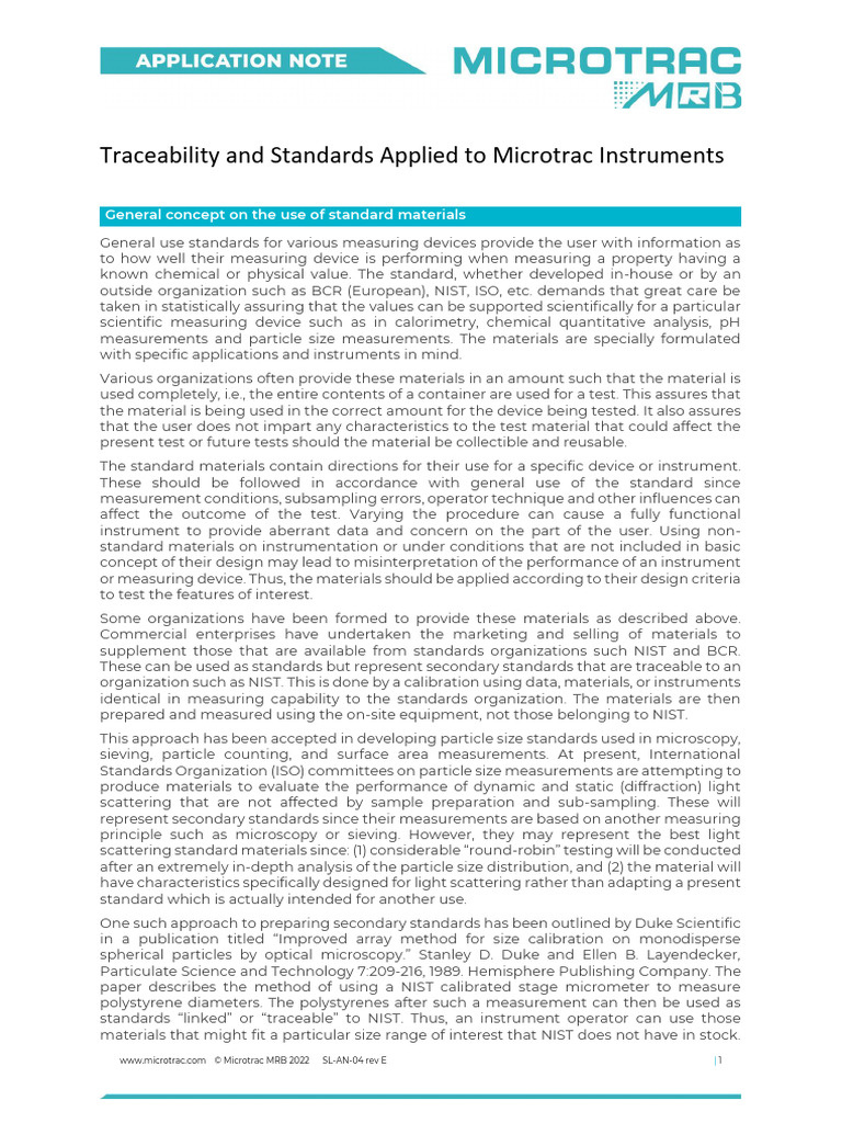0188 - M - Traceability and Standards Applied To Microtrac Laser ...