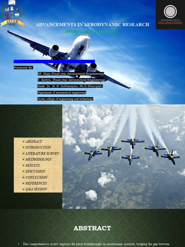 Advancements in Aerodynamic Research | PDF | Aerodynamics ...