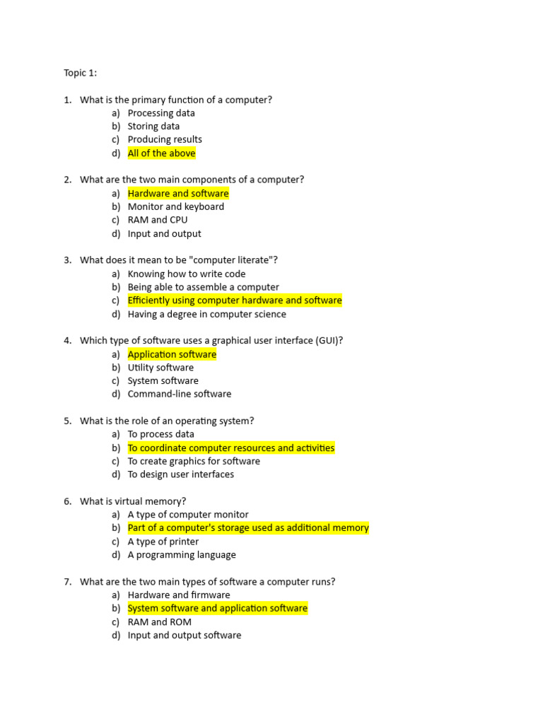 Exam Reviewer (Students Copy) | PDF | Computer Data Storage | Central Processing Unit