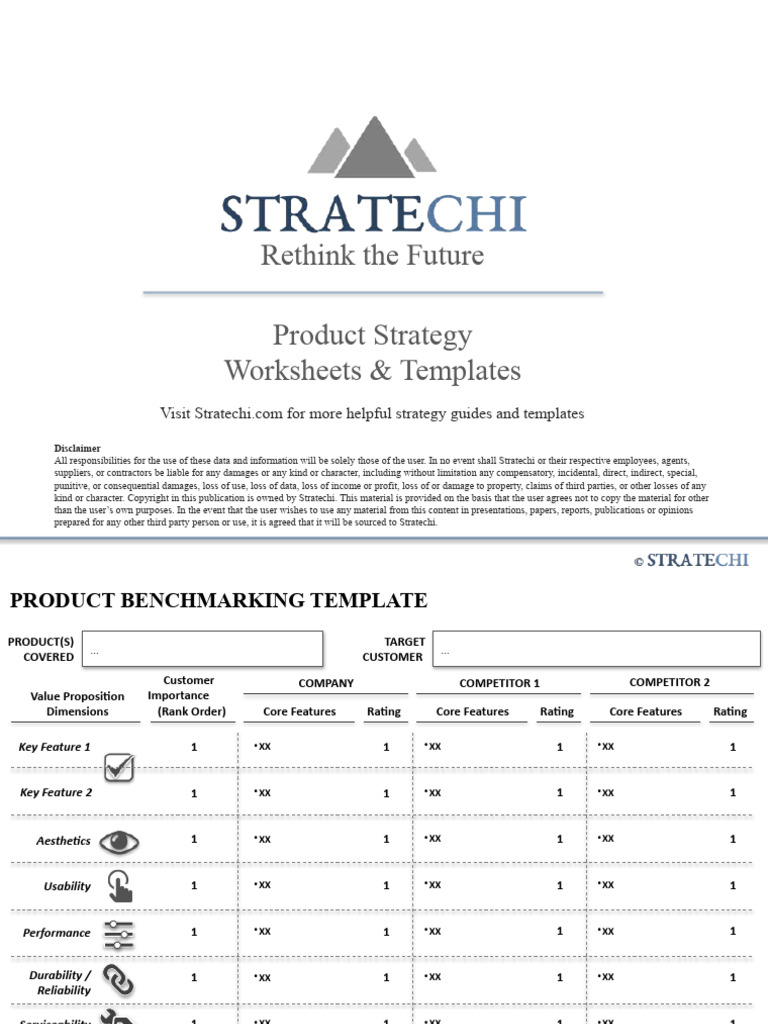 Stratechi - Product Strategy Worksheets & Templates | PDF | Economies ...