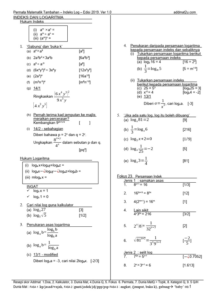 5 - Indeks Log - 2019 | PDF