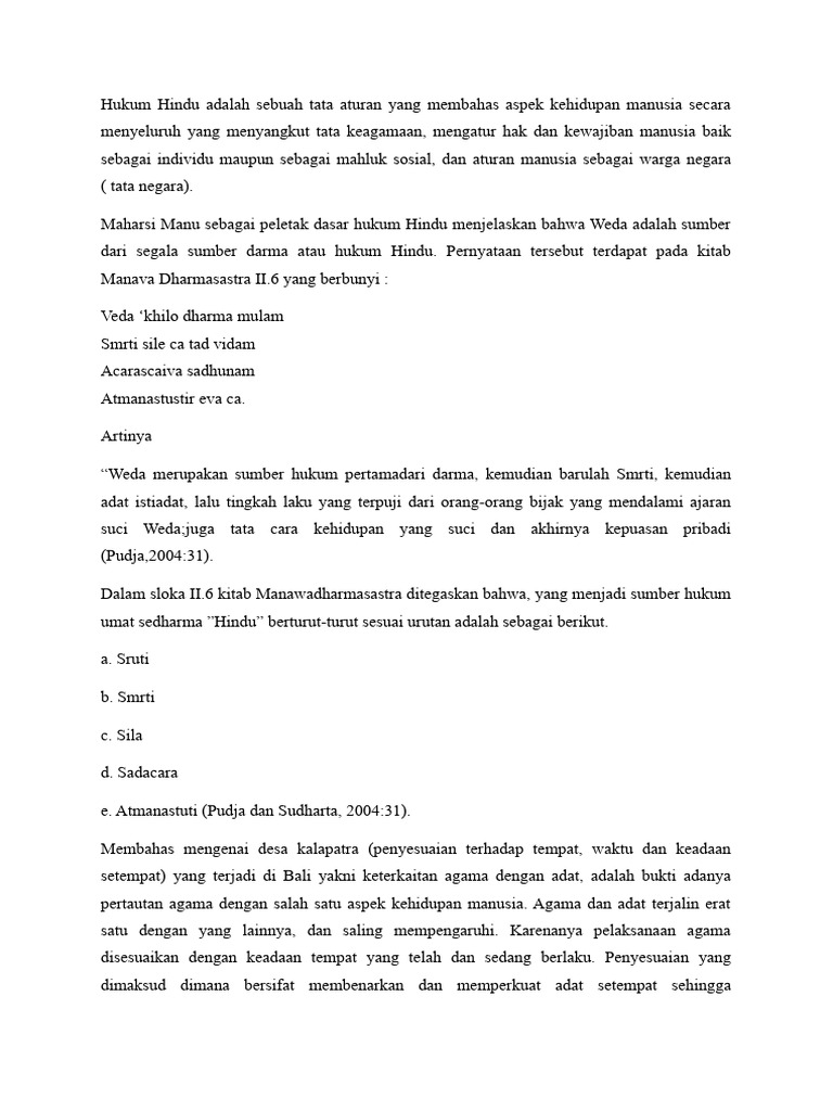 Diskusi 4 - Hukum Hindu | PDF