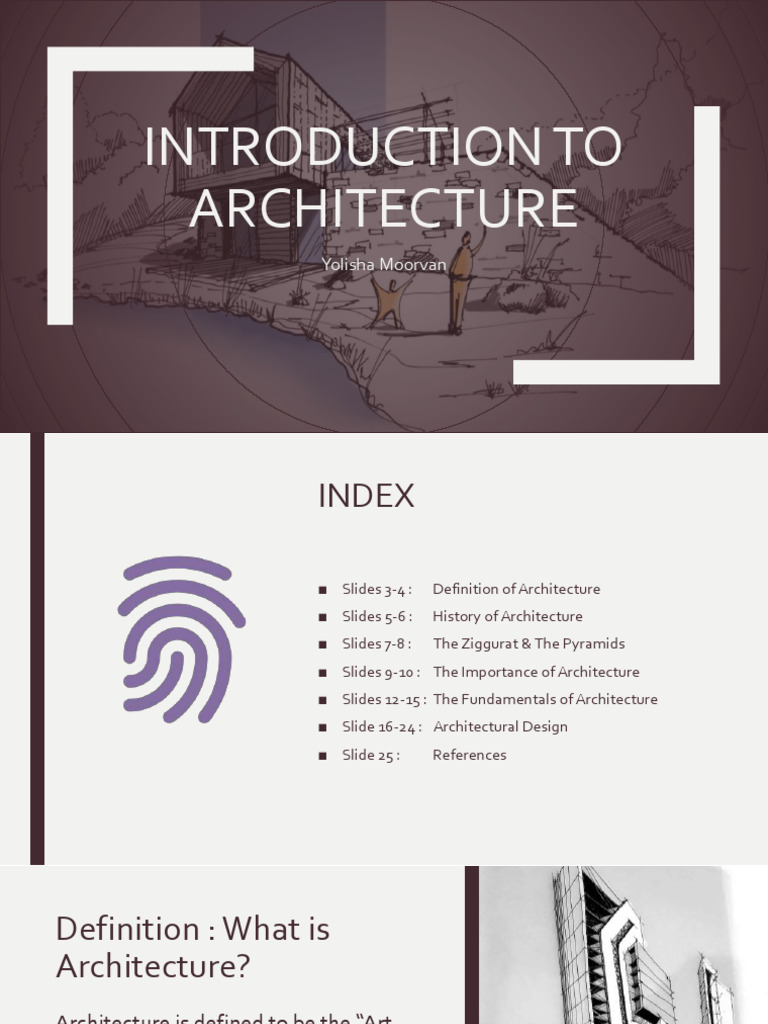 Introduction To Architecture: Yolisha Moorvan | PDF | Architect | Pyramid