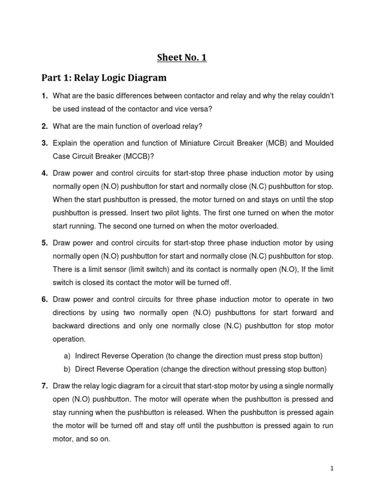 Sheet 1 | Download Free PDF | Switch | Relay