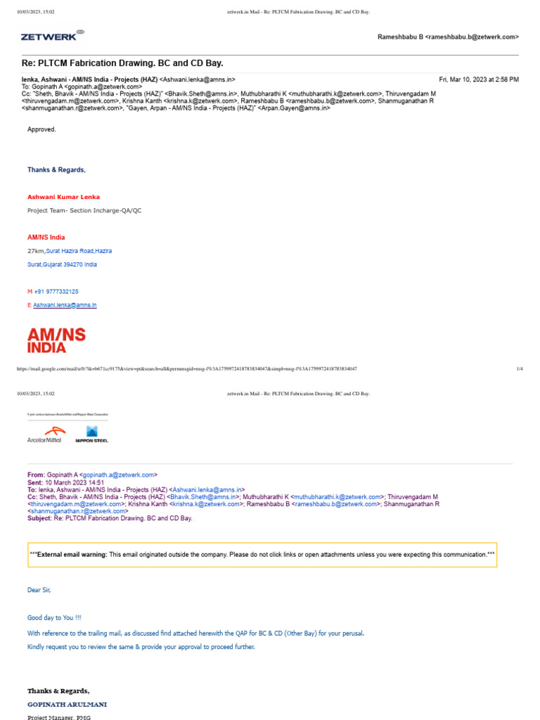 PLTCM Fabrication Drawing Approval | PDF | Nondestructive Testing | Welding