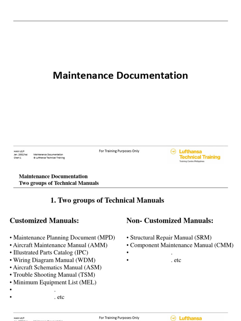 Aircraft Maintenance Documentation Overview | PDF | Documentation ...