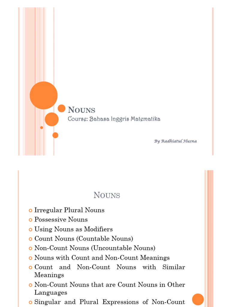 Nouns | PDF | Grammatical Number | Noun