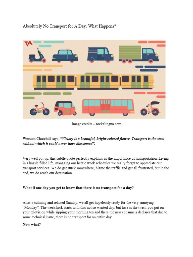 Absolutely No Transport For A Day | PDF