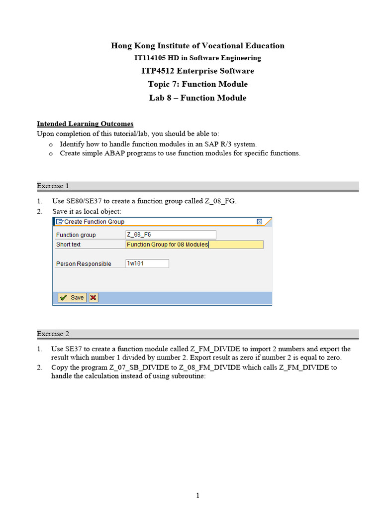 Lab 8 (Function Module) Ans | PDF | Parameter (Computer Programming ...