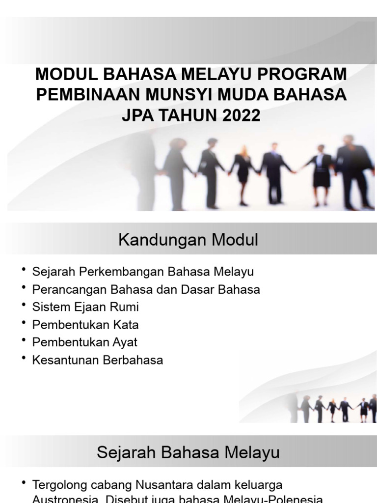 Modul Bahasa Melayu Program Pembinaan MMB Jpa Tahun 2022 - Mei | PDF