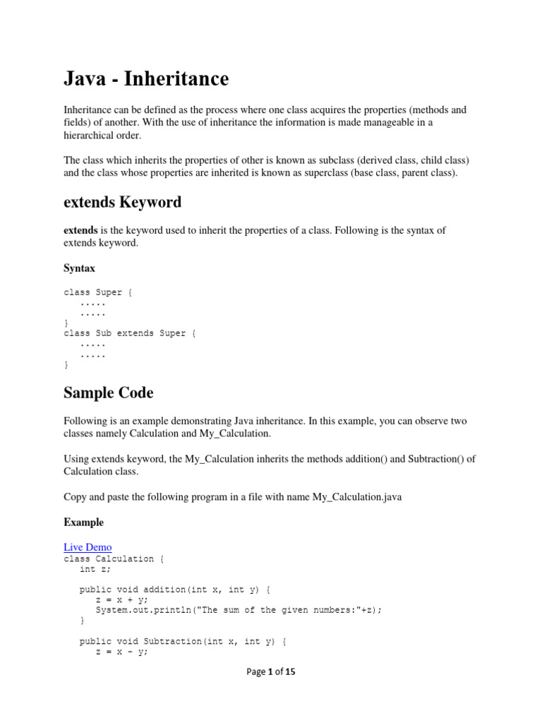 10 - Encapsulation, Inheritance and Overrriding | PDF | Inheritance (Object Oriented Programming ...