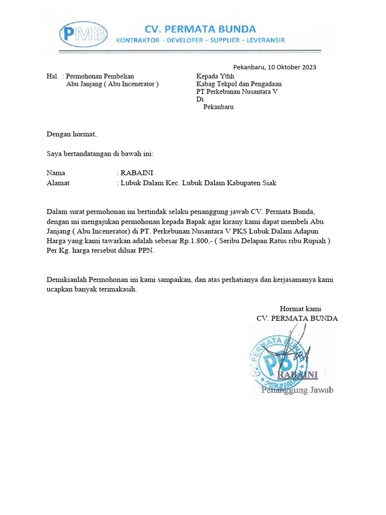 CV PErmata Bunda | PDF