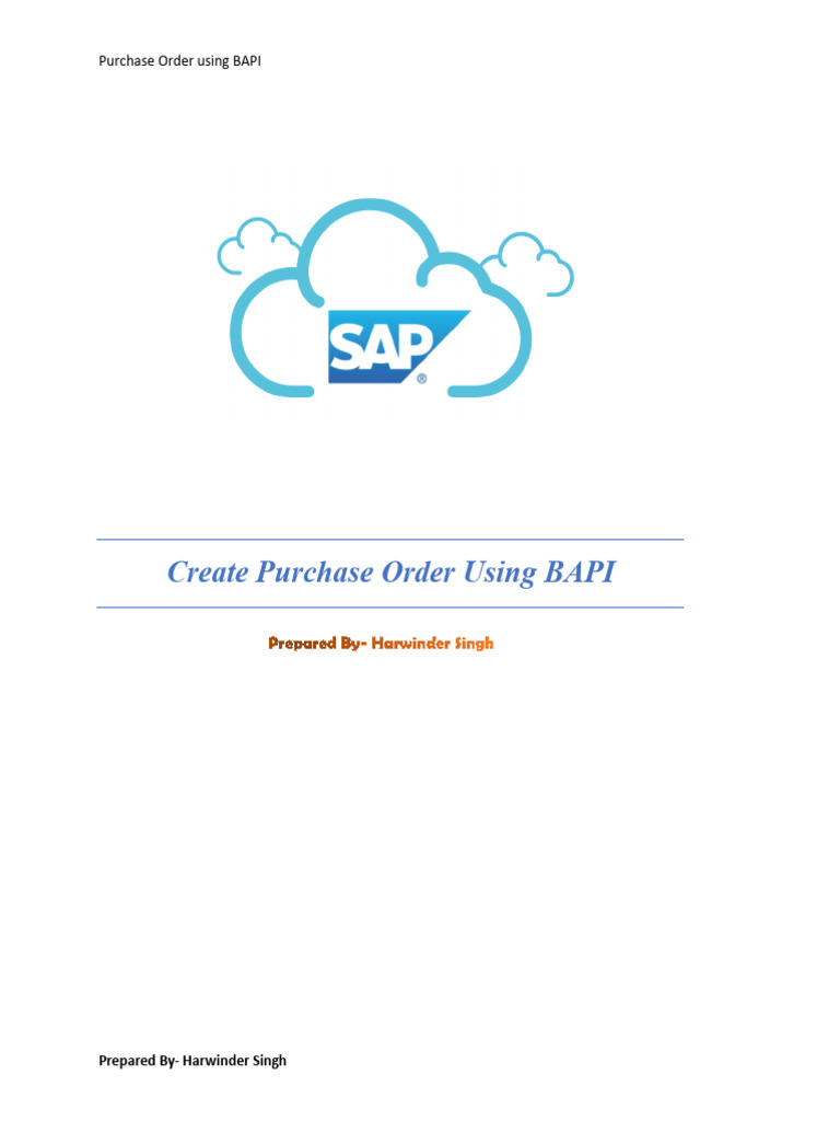 Create Purchase Order With BAPI | PDF | Software Development | Software